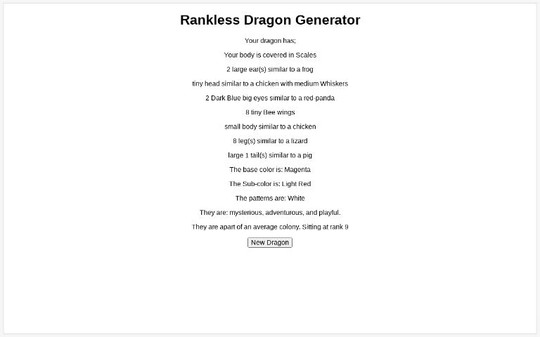 Rankless Dragon Generator