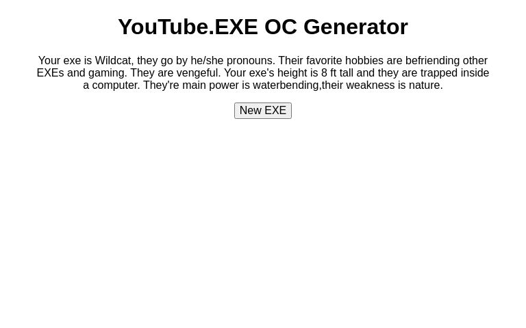 YouTube.EXE OC Generator