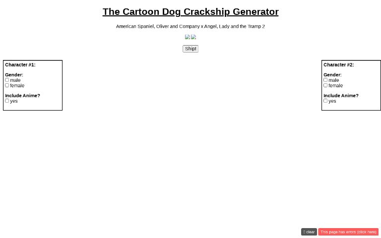 The Cartoon Dog Crackship Generator
