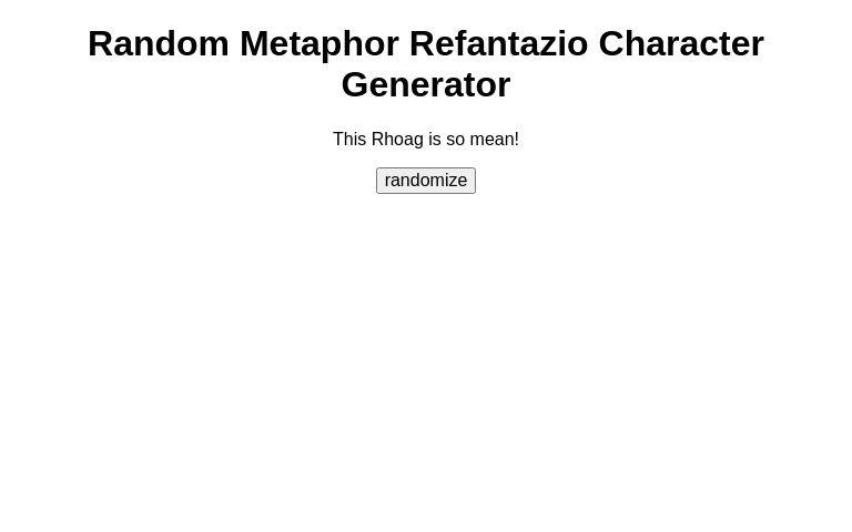 Random Metaphor Refantazio Character Generator