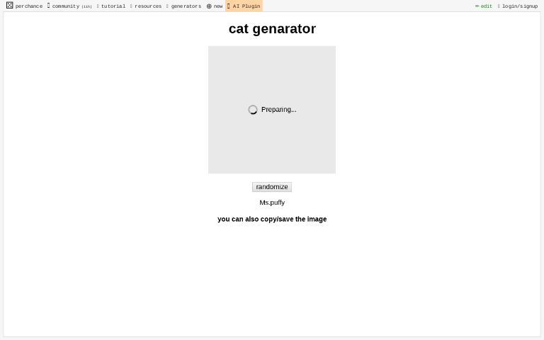 cat genarator ― Perchance Generator