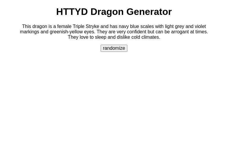 HTTYD Dragon Generator