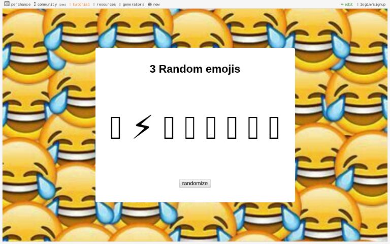 3 Random emojis ― Perchance Generator