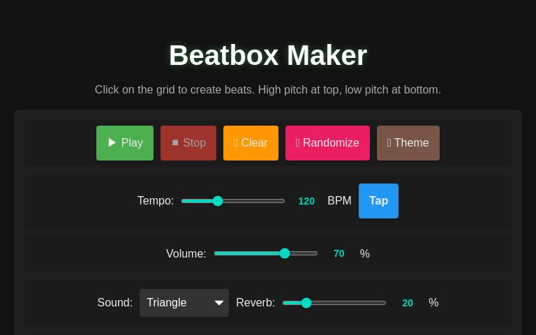 Beatbox Maker ― Perchance Generator