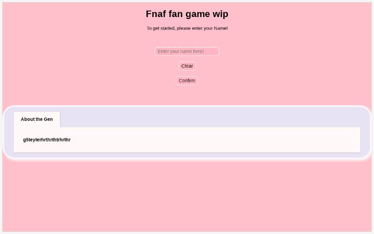 Fnaf fan game wip ― Perchance Generator