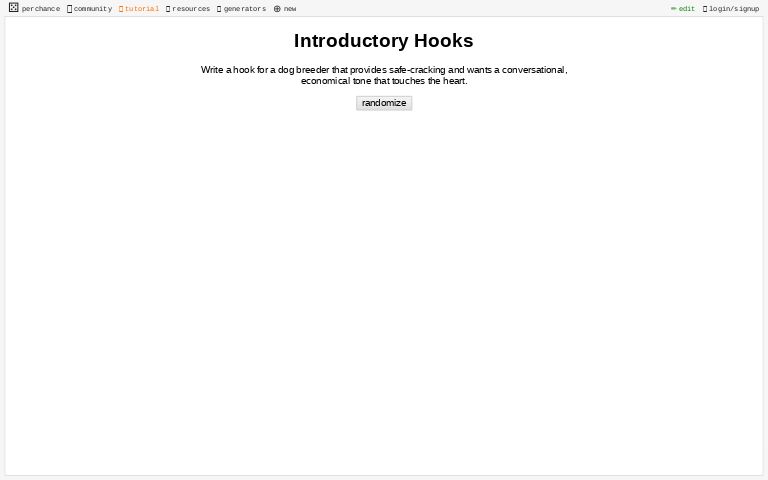 Introductory Hooks ― Perchance Generator