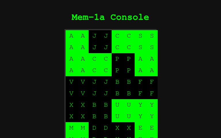 Mem-1a Console ― Perchance Generator
