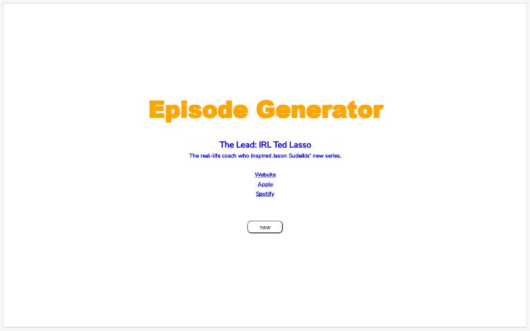 Episode Generator