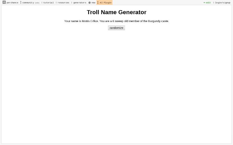 Troll Name Generator