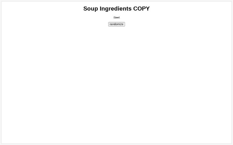 Soup Ingredients COPY ― Perchance Generator