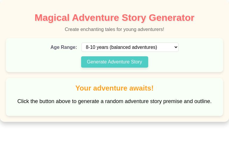 Magical Adventure Story Generator