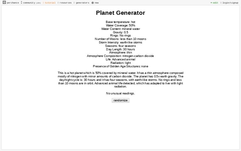 Planet Generator