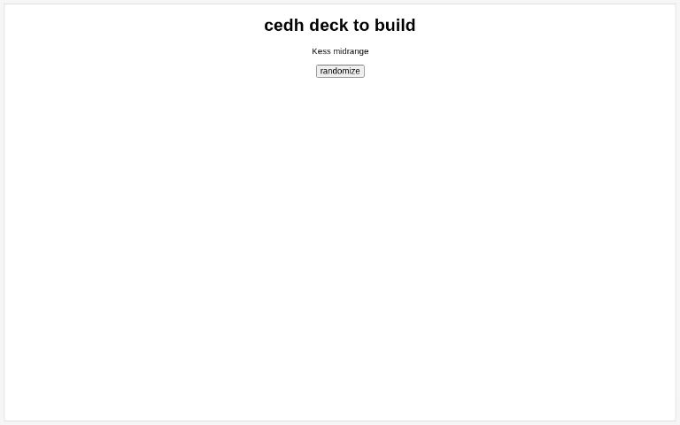 cedh deck to build ― Perchance Generator