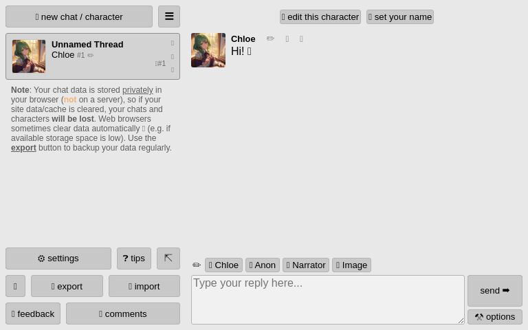 AI Character Chat (online, free, no sign-up, unlimited)
