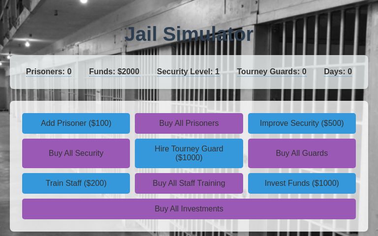 Jail Simulator ― Perchance Generator