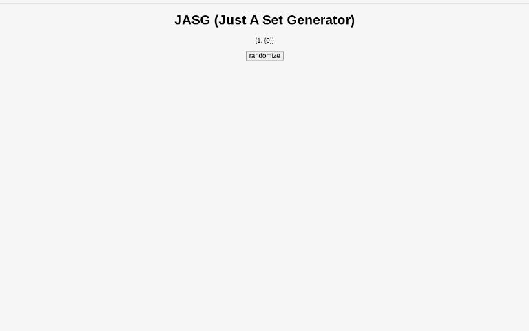 JASG (Just A Set Generator)