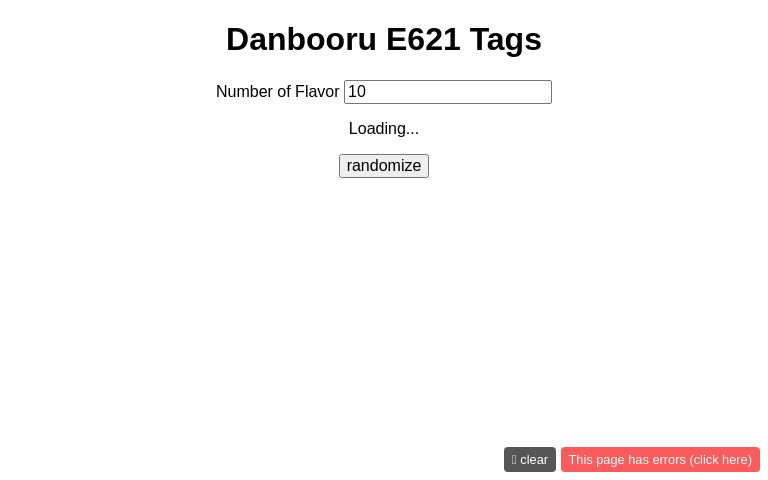 Danbooru E621 Tags ― Perchance Generator