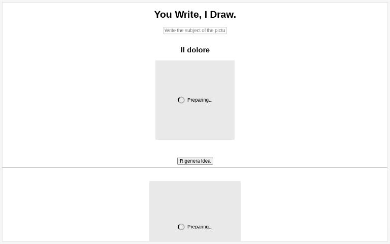 You Write, I Draw. ― Perchance Generator