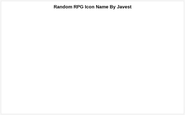 Random RPG Icon Name By Javest ― Perchance Generator