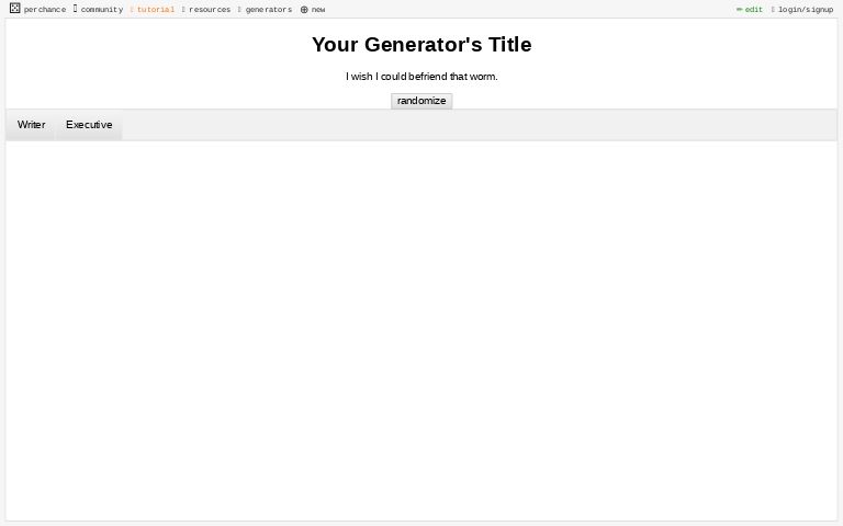 Minimal ― Perchance Generator