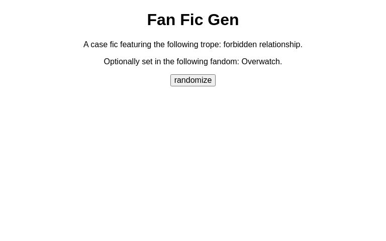 Fan Fic Gen