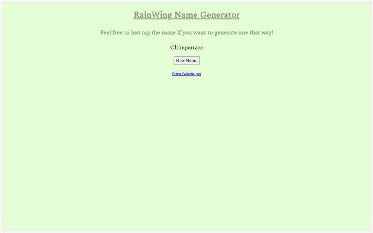 RainWing Name Generator