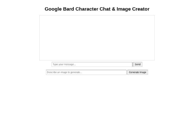 Google Bard Character Chat & Image Creator