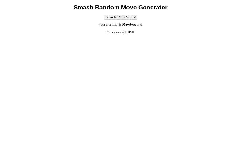 Smash Random Move Generator