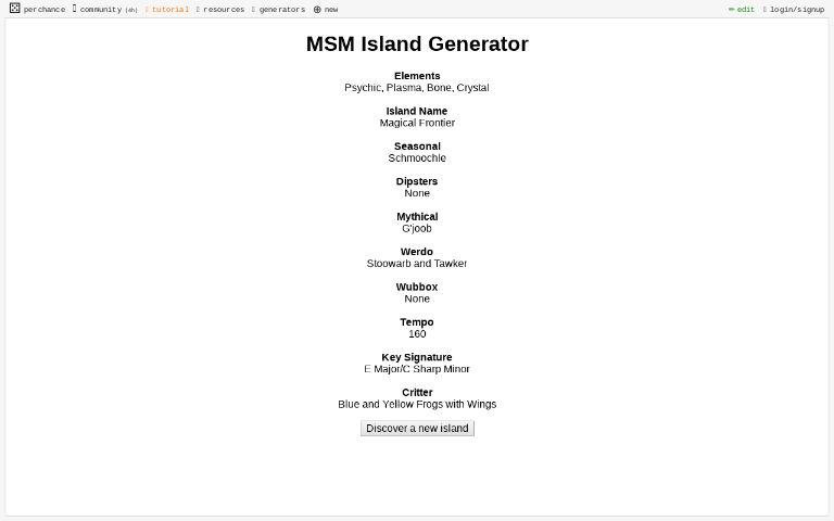 MSM Island Generator