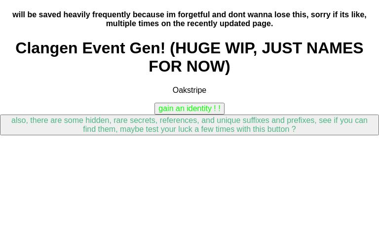 Clangen Events V3 ― Perchance Generator – ZIGM