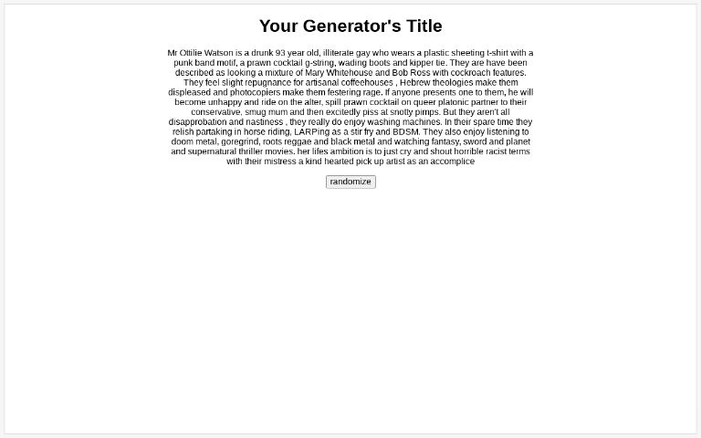 Jctnxcenbu ― Perchance Generator