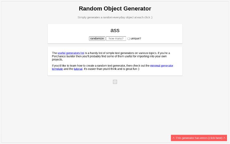 Random Object Generator