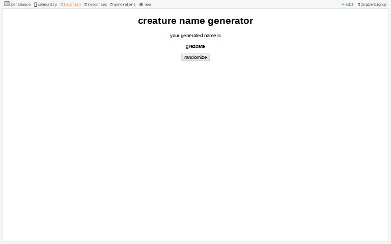 creature name generator
