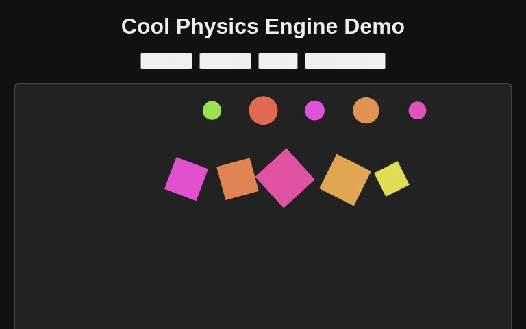 Cool Physics Engine Demo ― Perchance Generator