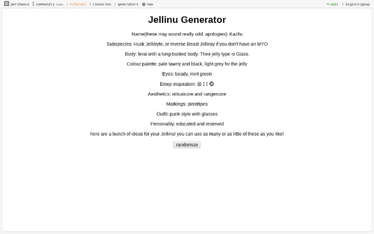 Jellinu Generator