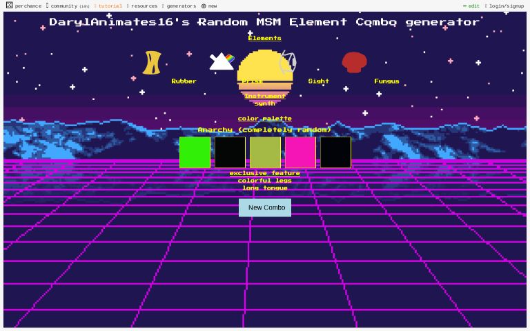 Element Combo Generator