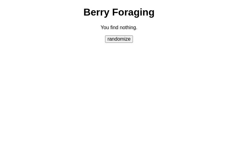Berry Foraging ― Perchance Generator