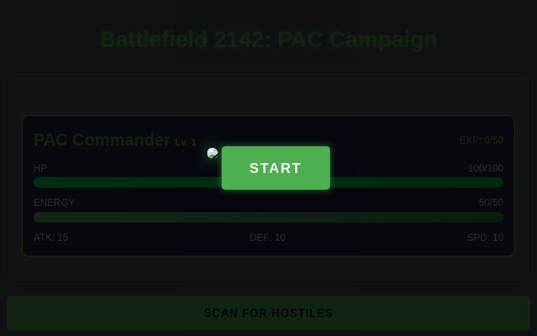 Battlefield 2142: PAC Campaign ― Perchance Generator
