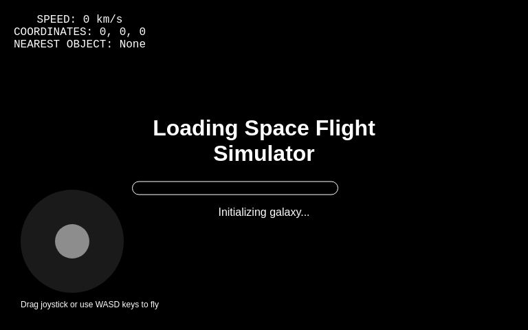 Loading Space Flight Simulator ― Perchance Generator