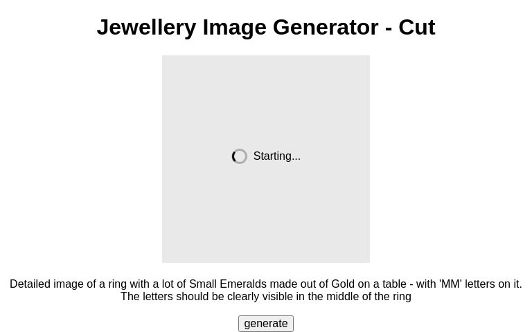 Jewellery Image Generator - Cut