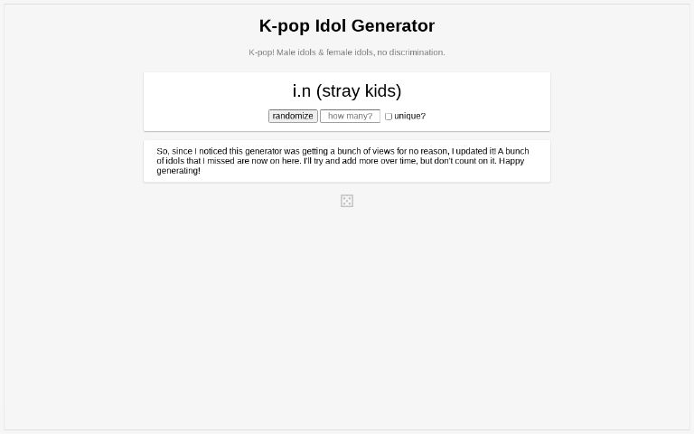 K-pop Idol Generator