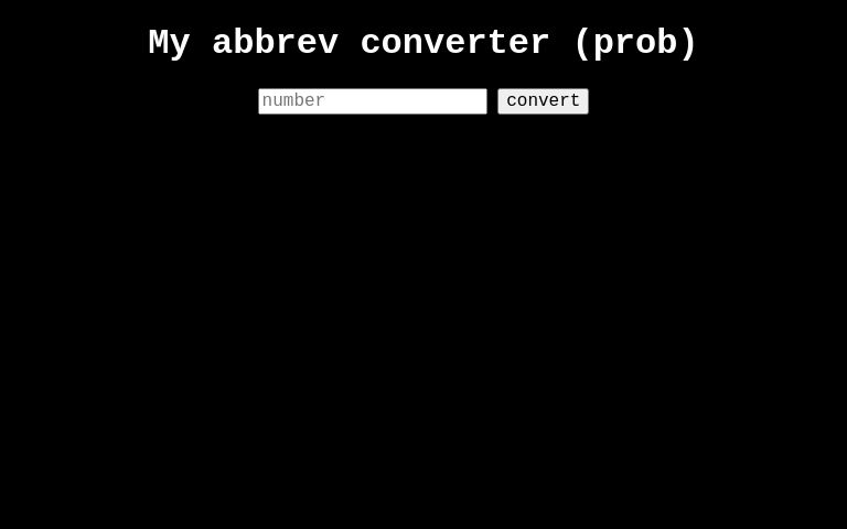 My abbrev converter (prob) ― Perchance Generator