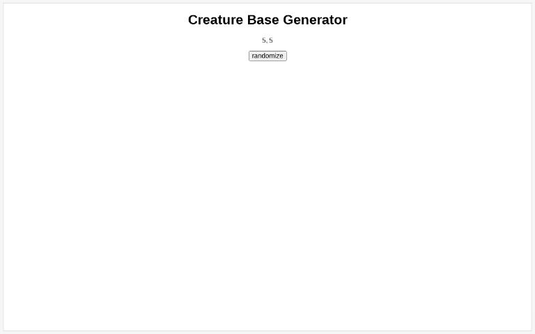 Creature Base Generator