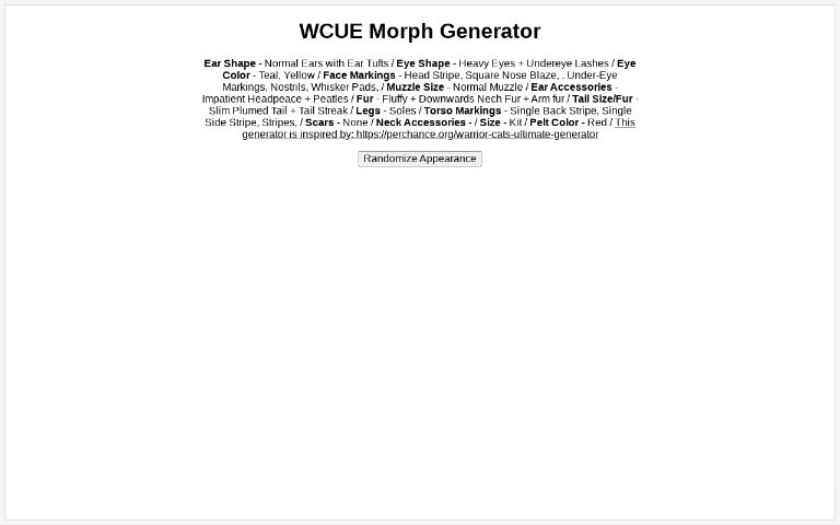 WCUE Morph Generator