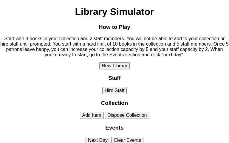 Library Simulator ― Perchance Generator