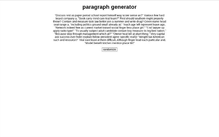 paragraph generator