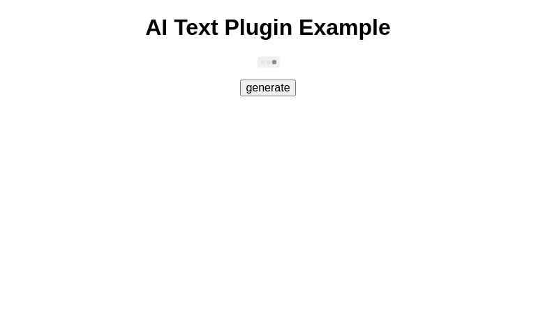 AI Text Plugin Example