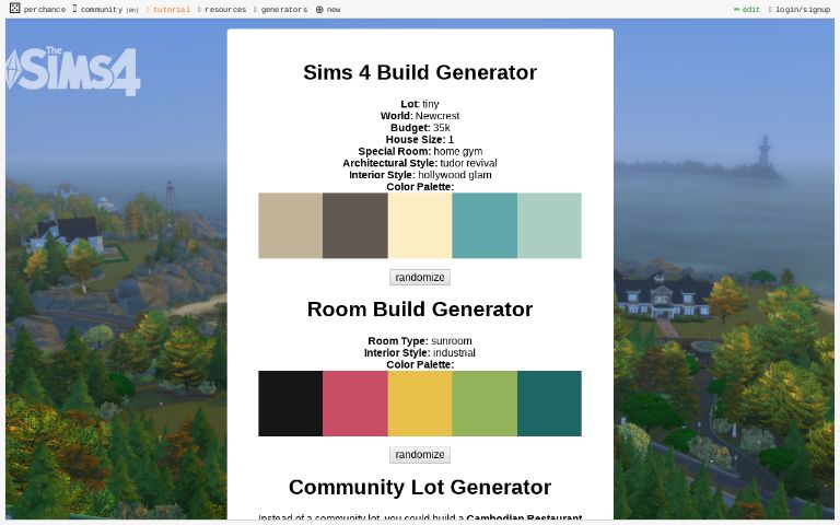 Sims 4 Build Generator