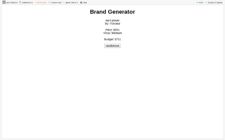 Brand Generator