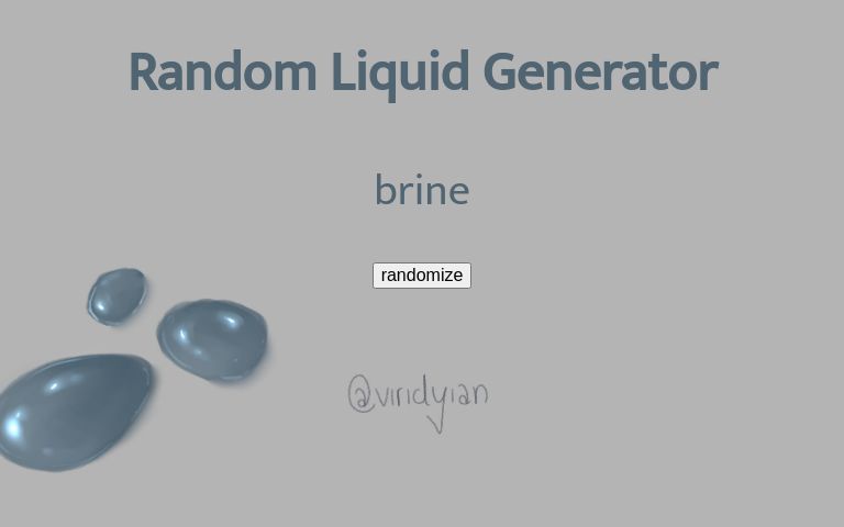 Random Liquid Generator